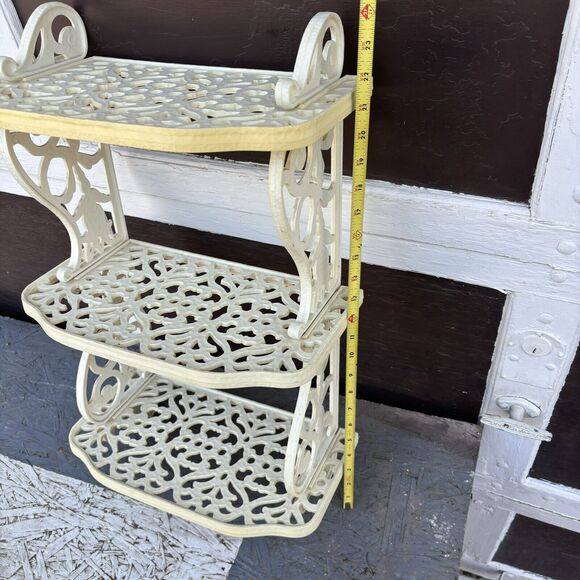 Homco | Accents | Filigree Triple 3 Tier Wall Shelf Plastic Homco Usa ...